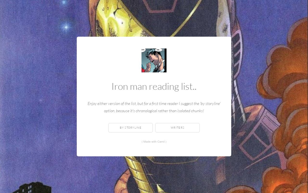 Iron man reading list